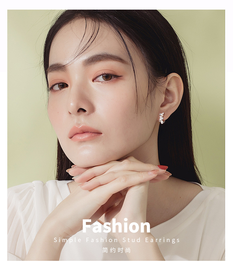 2022新款韩版s999小清新花朵锆石圆圈素圈耳环学生党上班族耳环-阿里巴巴