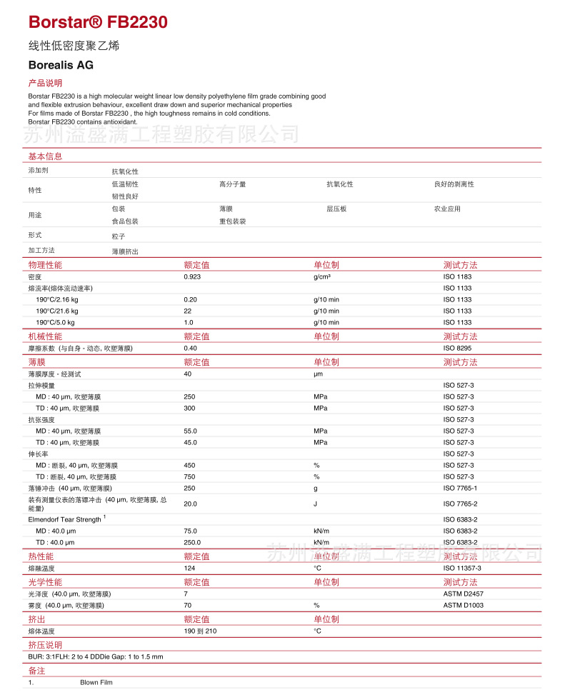 高热粘性LLDPE博禄化工FB2230 高强度工业用包装薄膜级lldpe原料-阿里巴巴