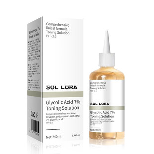 SOL LORA乙醇酸7%爽肤水祛痘淡化痘印闭口粉刺皮肤滋润嫩肤化妆水-阿里巴巴