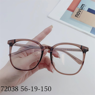 新款TR90大框防蓝光平光镜女ins街拍显瘦素颜近视装饰眼镜框72038-阿里巴巴