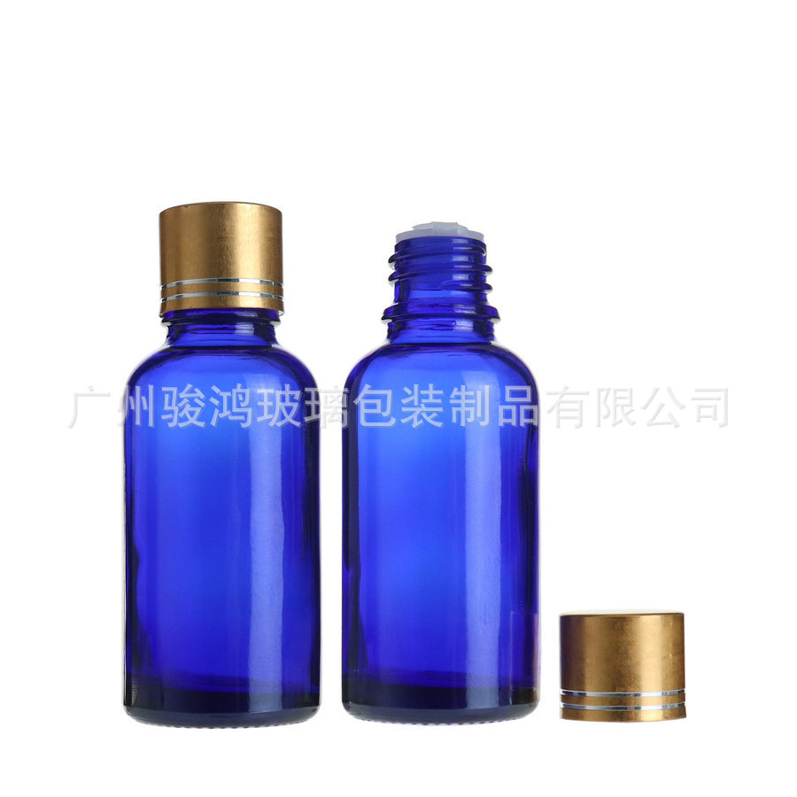 厂家现货供应30毫升玻璃烟油瓶 蓝色精油瓶 化妆品玻璃滴管瓶-阿里巴巴