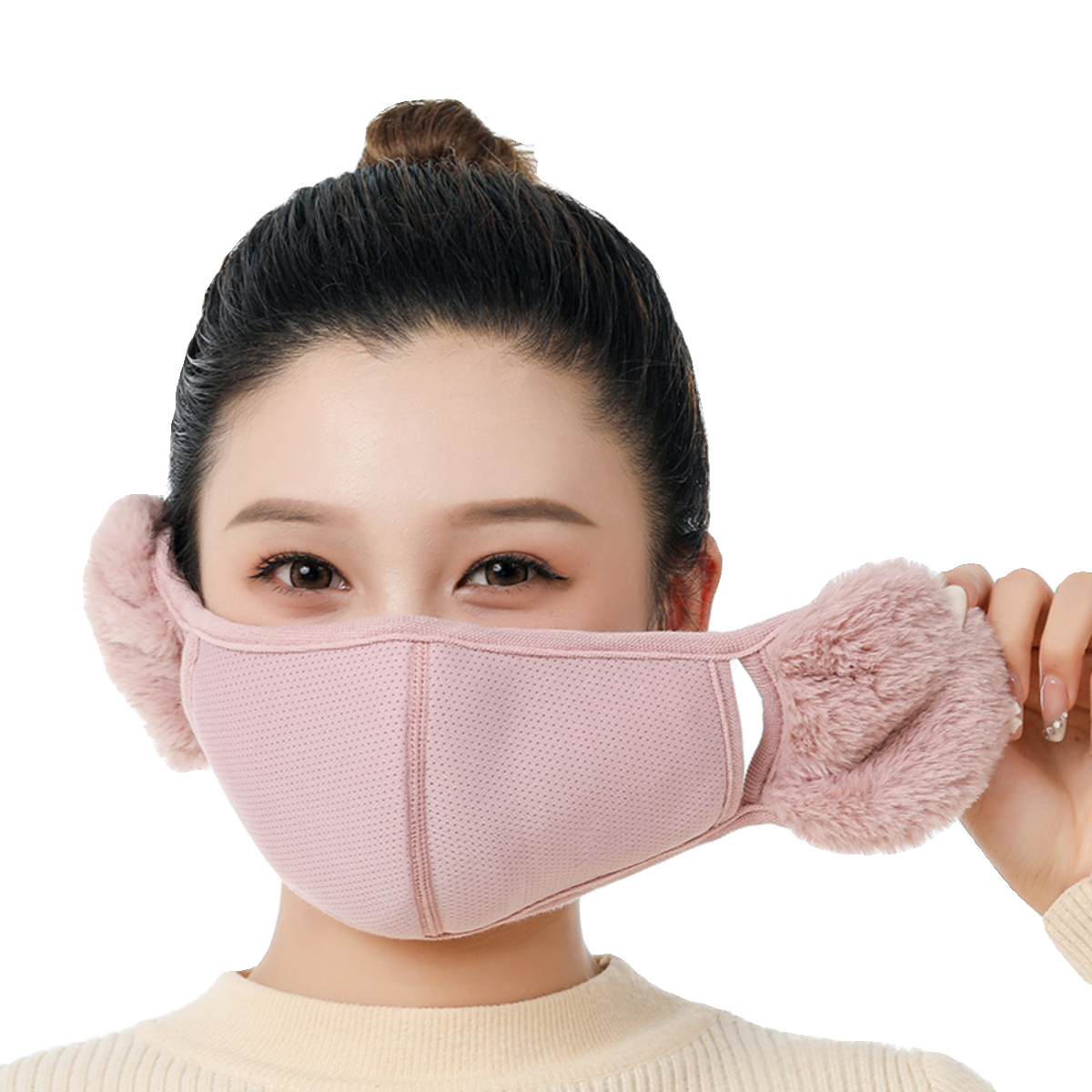 Winter warm mask earmuffs riding windproof and cold-proof two-in-one ...