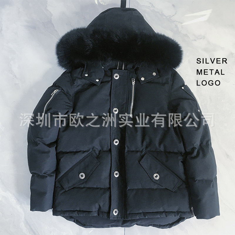 Palm Moose #06 Men Fox Fur Hooded 3Q Down Jacket-阿里巴巴