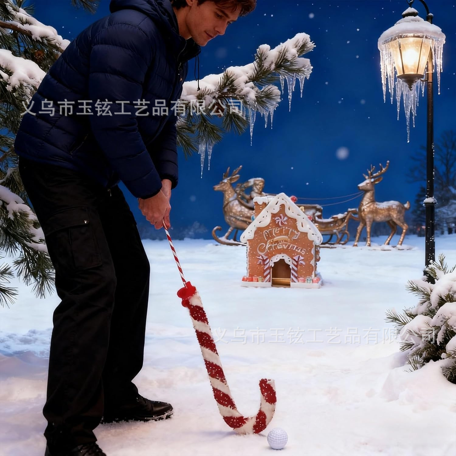 跨境新款Gingerbread Golf Game Set姜饼高尔夫游戏套装-阿里巴巴