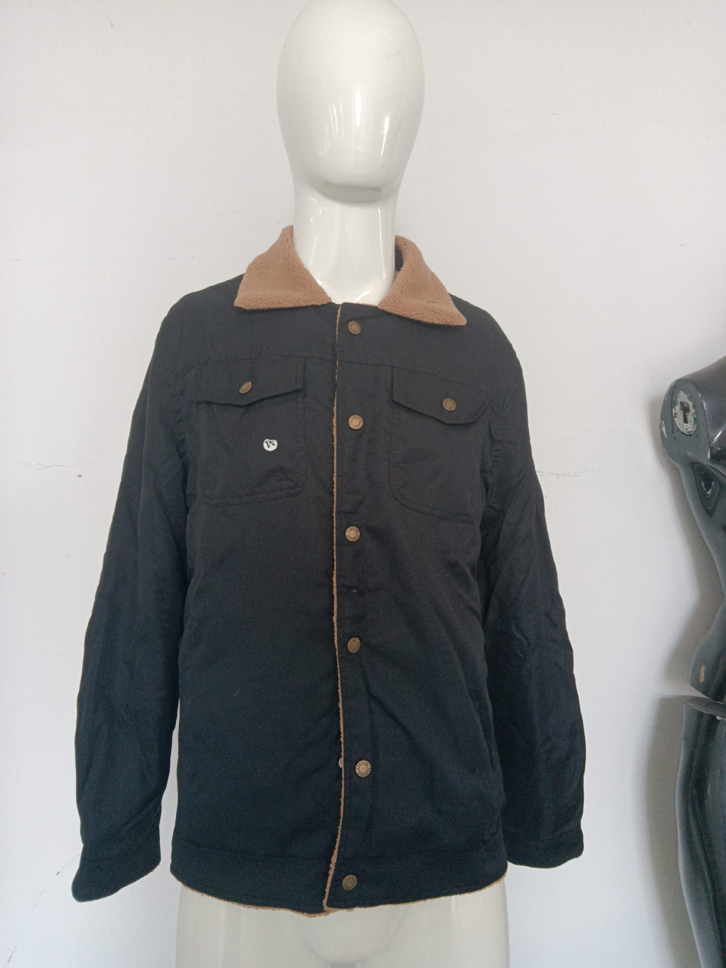 Wholesale Men's Solid Color Casual Multiple Pockets Turndown Long ...