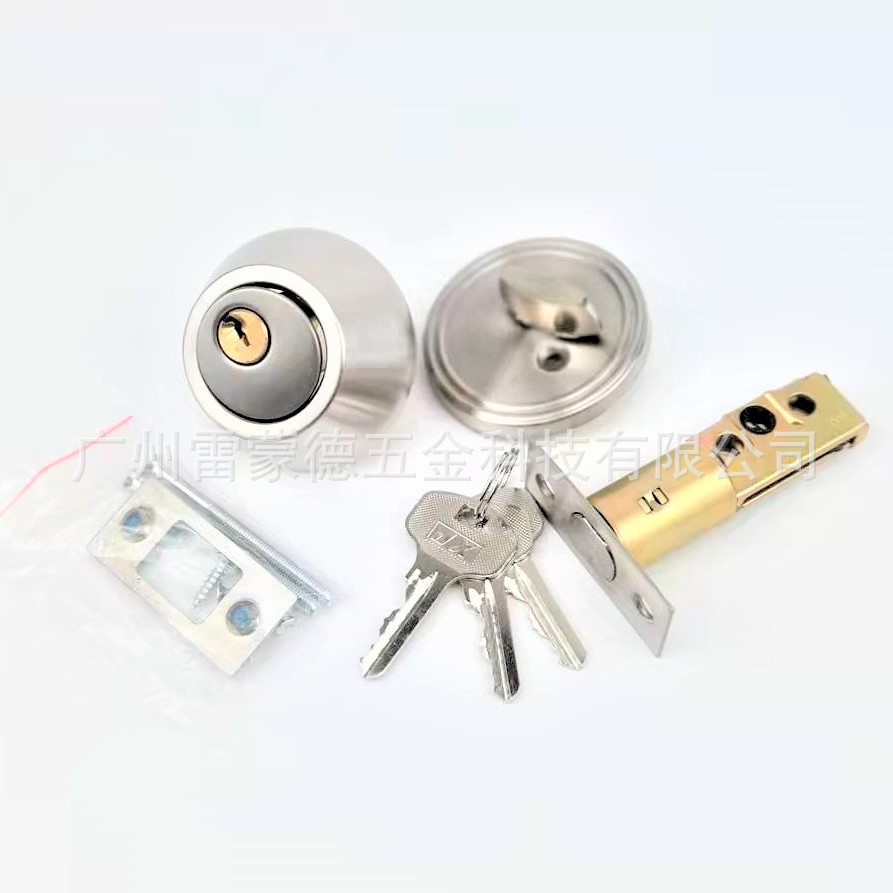 不锈钢闭锁隐形门锁单面圆形呆锁 通道锁室内木门锁暗锁双面暗锁-阿里巴巴