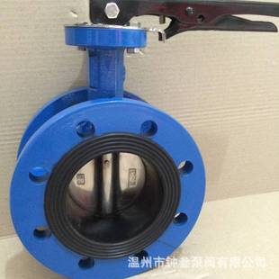 铸钢法兰蝶阀 D41X-10C 手柄式蝶阀 软密封蝶阀 手动法兰衬胶蝶阀-阿里巴巴