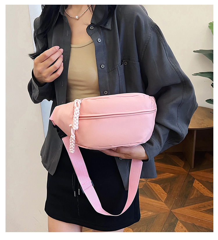 2024新潮流中性日常胸包夏季休闲糖果色单肩腰包唯美时尚斜挎包女-阿里巴巴