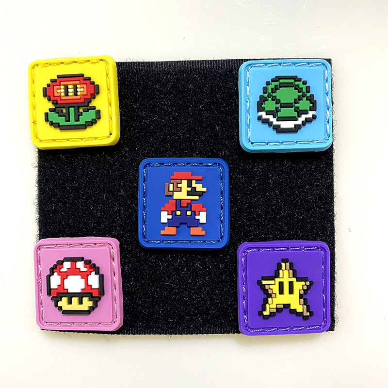 Super Mario Mario PVC mini Velcro seal morale stamp nostalgic cute ...