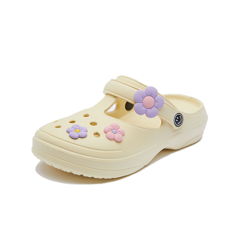 Summer platform crocs jelly beach shoes Girls Garden students flat non ...