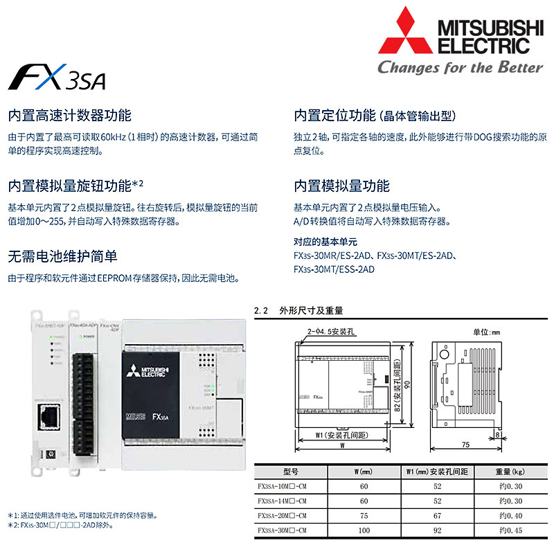 三菱PLC FX3SA-30MR-CM FX3SA-14MR-CM FX3SA-20MR FX3SA-10MT-阿里巴巴