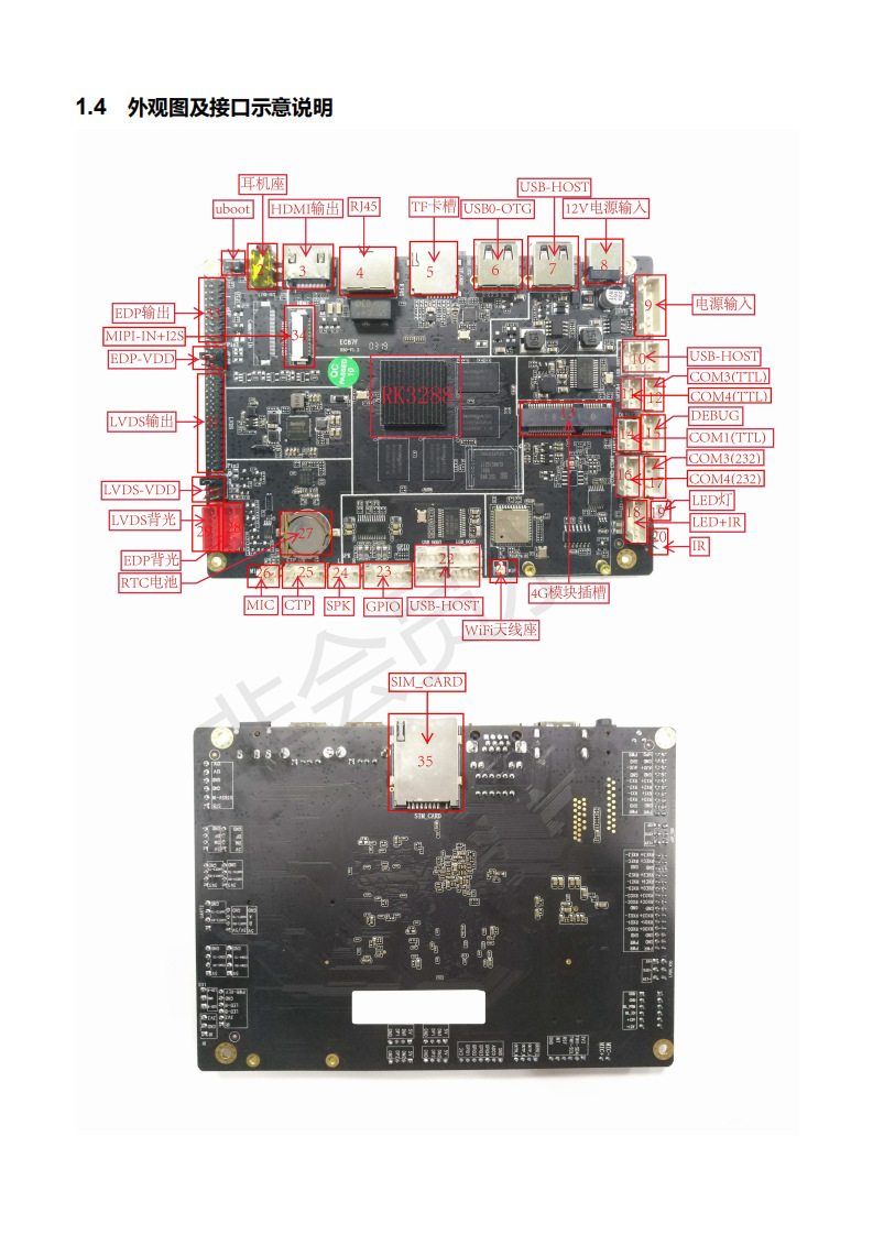 RK3288 安卓主板 长条性价比主板 广告机主板 商显主板 支持定制-阿里巴巴