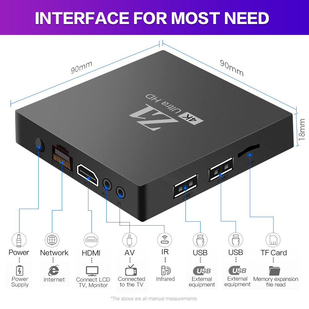 源头工厂外贸Z1全志H313智能机顶盒安卓10双WiFi 蓝牙4K高清TVBOX-阿里巴巴