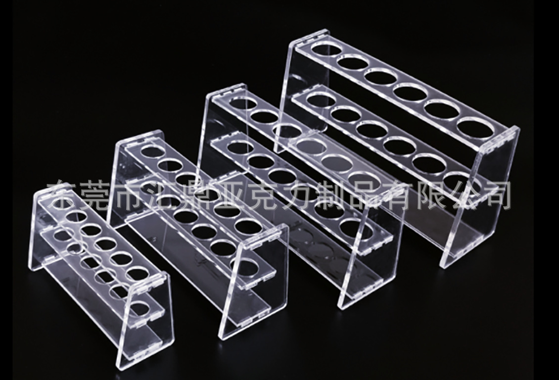 亚克力双层比色管架10孔离心管架长方形实验室试管架透明采血管架-阿里巴巴