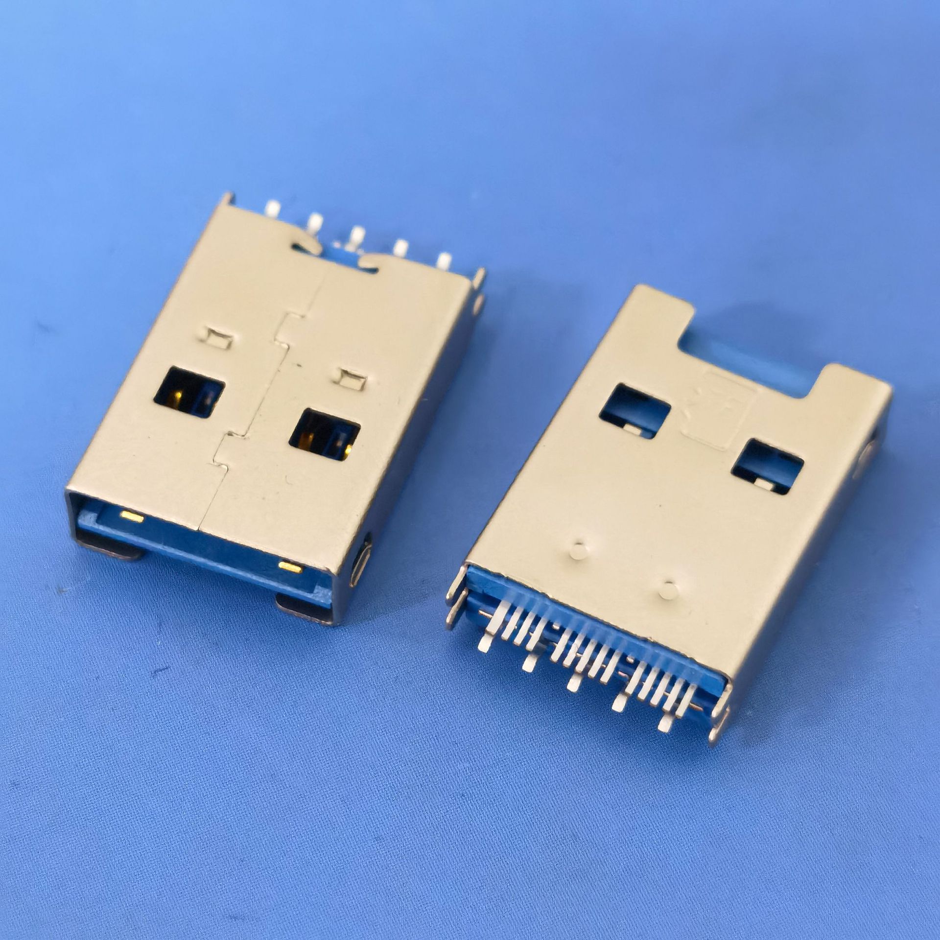 USB B公三件式外壳镀金 BM 2.0公头 4P焊线式三件套-阿里巴巴