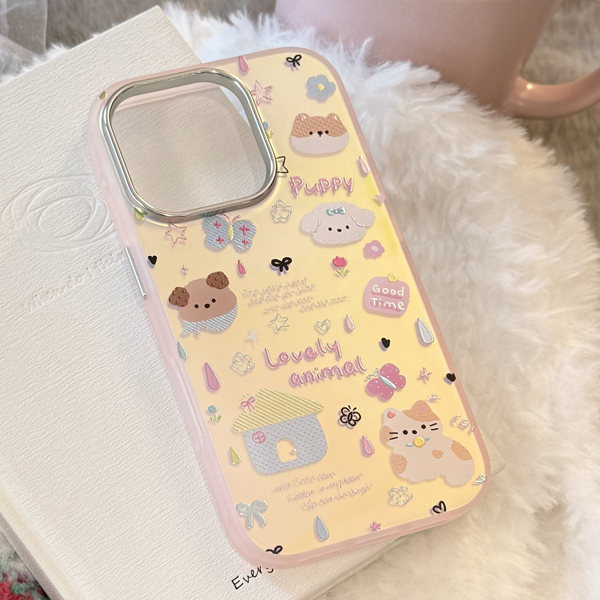 鎏金彩色小动物适用iphone16手机壳17Promax镭射15防摔14代发13硬-阿里巴巴