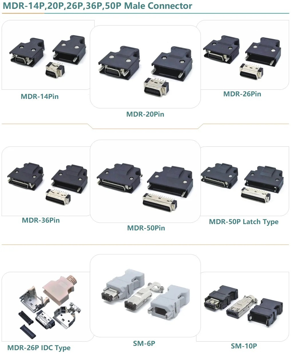 KinKuo MDR SCSI 20Pin 连接器 SM-20P 伺服连接器-阿里巴巴