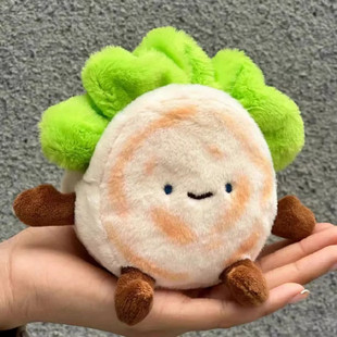 可爱肉夹馍玩偶烧饼抱枕公仔挂件钥匙扣布娃娃毛绒玩具生日礼物-阿里巴巴