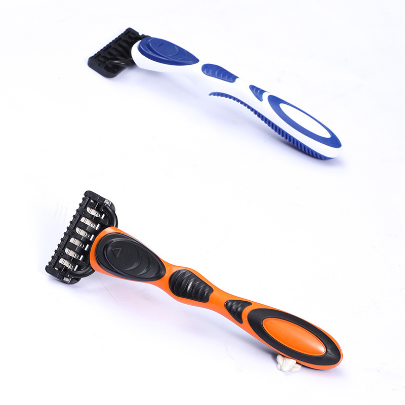 英文版不锈钢五层剃须刀片 老式手动刮胡刀男士胡须刀5层替换刀头-阿里巴巴