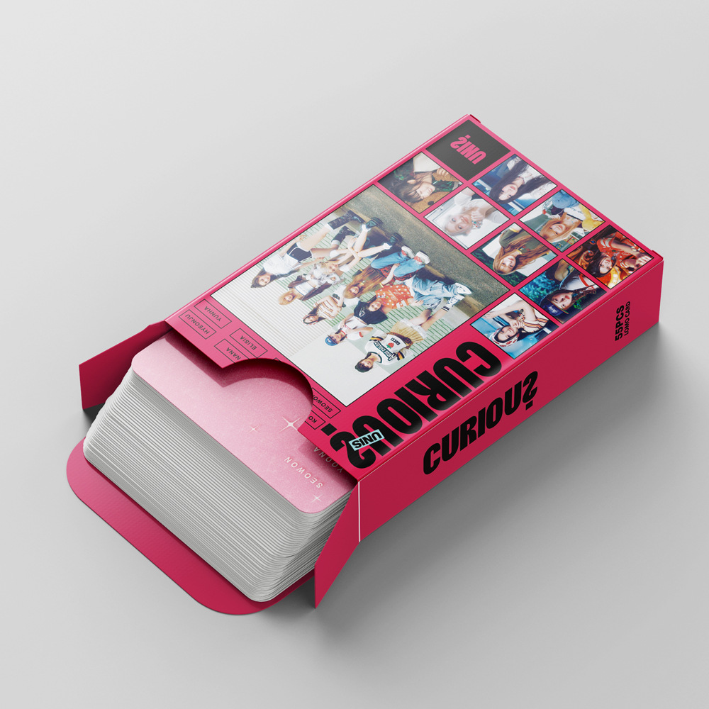 现货 55张韩流女团UNIS小卡1ST SINGLE CURIOUS LOMO卡陈贤珠NANA-阿里巴巴