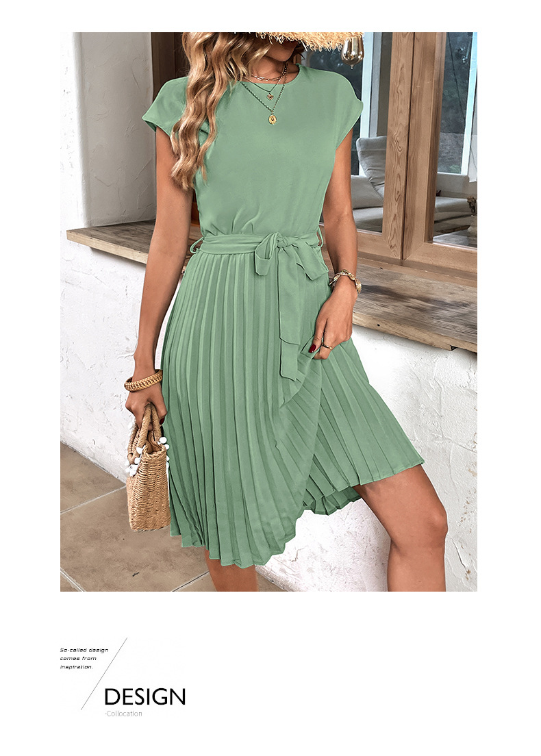 New Women's Casual Strappy Solid Color Dress