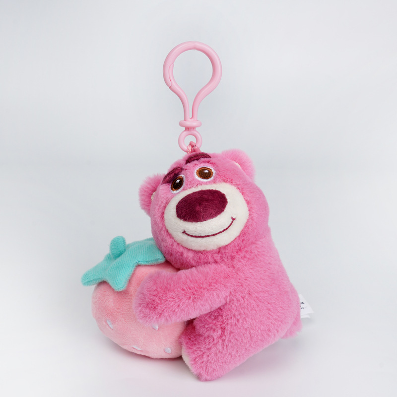正版草莓熊公仔挂件迪士尼毛绒玩具总动员玩偶挂饰可爱包包配饰女-阿里巴巴