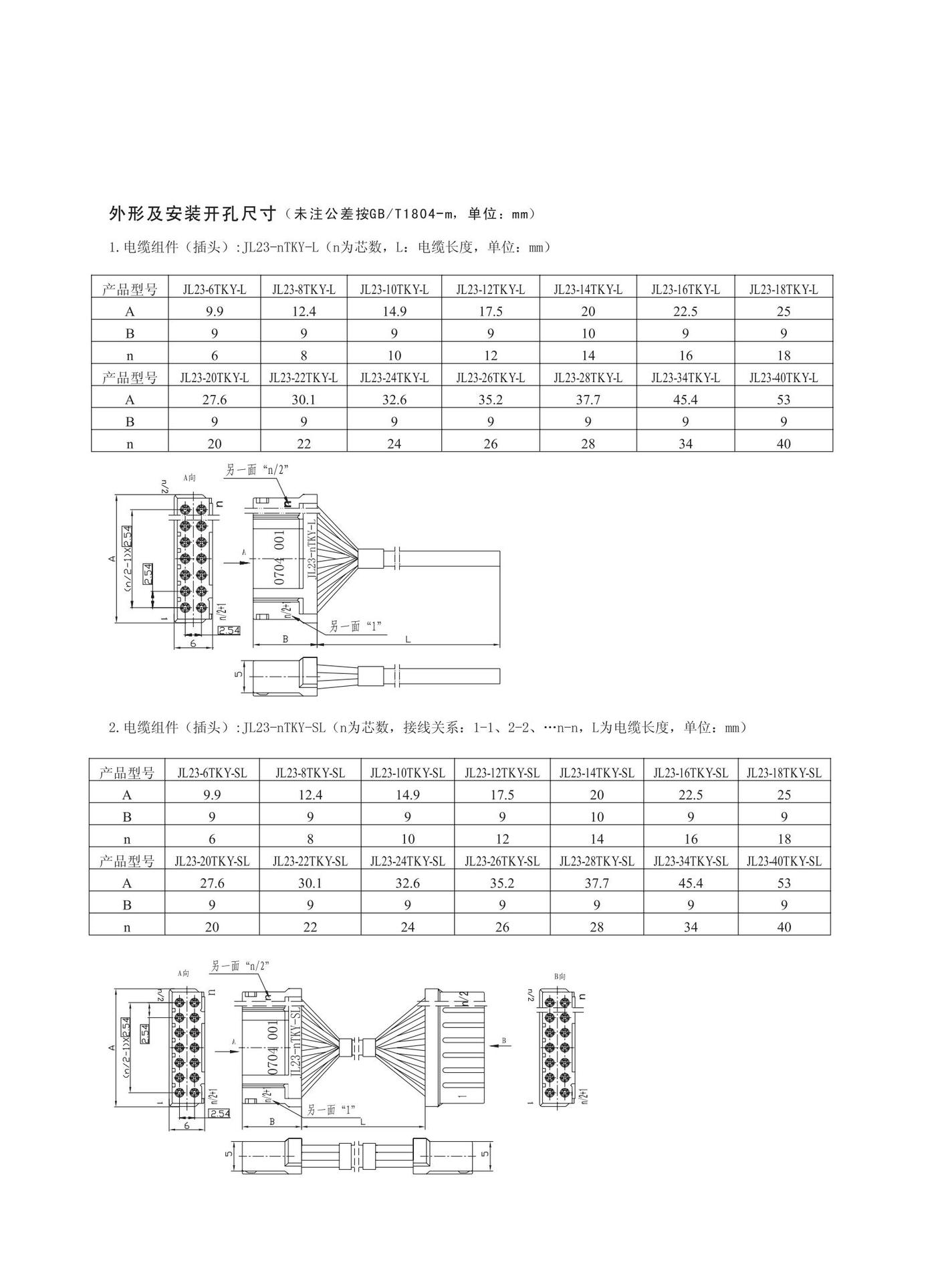 JL23印制板电路连接器航空插头接插件JL23-6TKY TKH ZJB ZJW-阿里巴巴