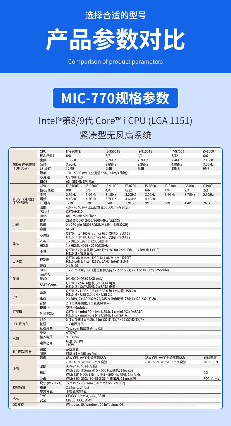 研华工控机无风扇嵌入式工控机MIC-7700/770无风扇工业电脑批发-阿里巴巴