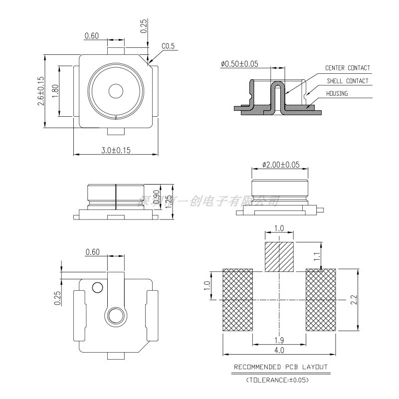 U.FL-R-SMT-1(10) BWIPX-1-001E射频同轴连接器贴片IPEX天线座子-阿里巴巴