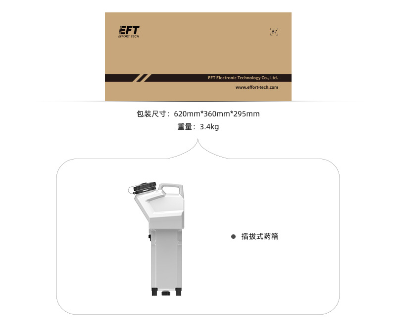 EFT G620 农业打药飞机 载重20公斤药水 植保多旋翼6轴 格氏极翼-阿里巴巴