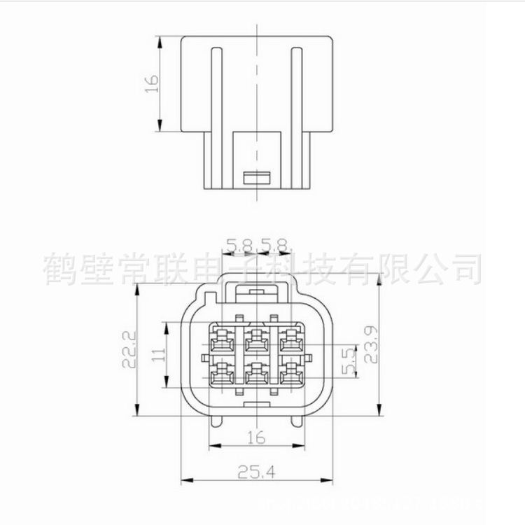 PP0434804 （DJ7063-2.3-21）白色六线片形插座2.3系列 天海原装-阿里巴巴
