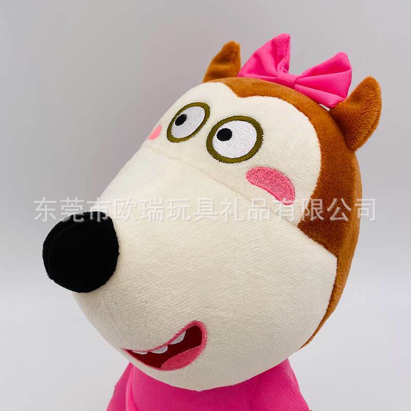 跨境新品小狼Wolfoo英语动画毛绒玩具 Lucy毛绒公仔玩偶儿童礼物-阿里巴巴
