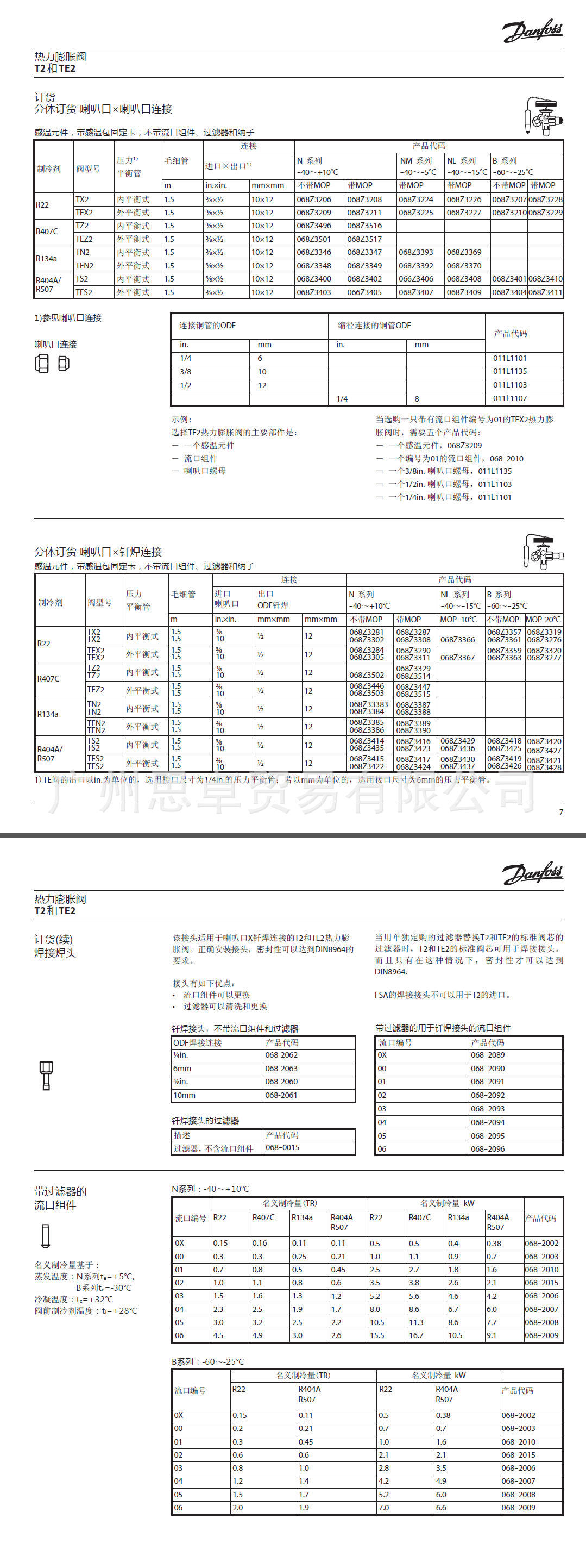 热力膨胀阀TEN2 TE2 068Z3348 068Z 3349 3392 3370 3385 DANFOSS-阿里巴巴