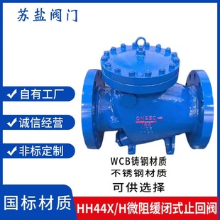 微阻缓闭止回阀 HH44X/H-16P 不锈钢304铸钢微阻缓闭式法兰止回阀-阿里巴巴
