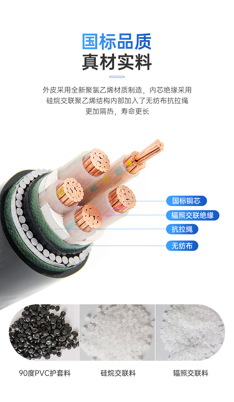 电线电缆纯铜ZR-YJV2芯10～300平无氧铜户外架空电力电缆线批发-阿里巴巴