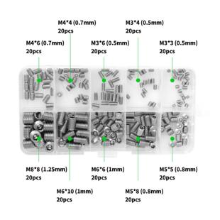 200pcs Stainles Steel Allen Head Socket Hex Set Grub Screw A-阿里巴巴