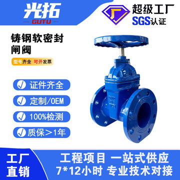 铸钢软密封闸阀Z45X-16C WCB铸钢法兰闸阀DN100规格齐全-阿里巴巴