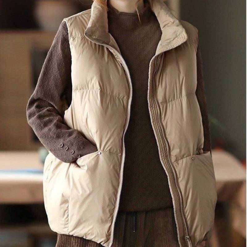 Korean Style Lightweight Down Jacket Vest Women's Short 2022 Spring and ...