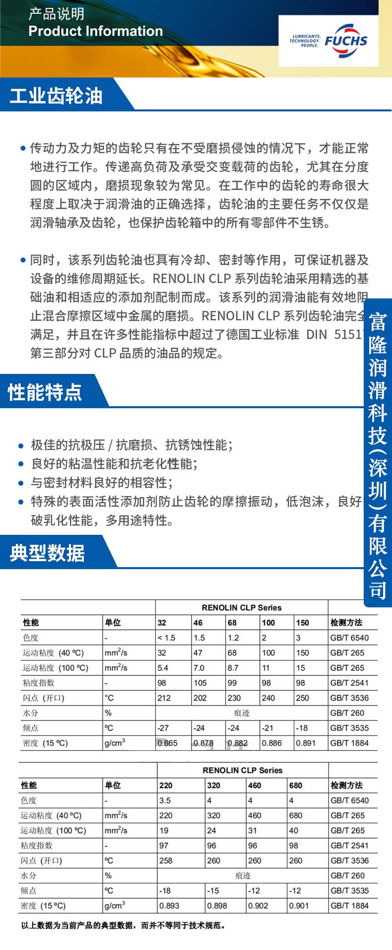 福斯极压工业齿轮油RENOLIN CLP100 150 220 320 460 680号润滑油-阿里巴巴