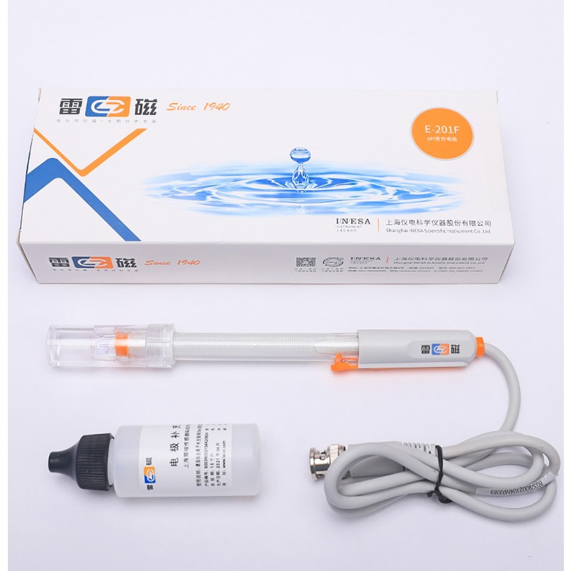 上海雷磁E-201-C/E-201F电极可充式电极酸度计复合电极ph计探头-阿里巴巴