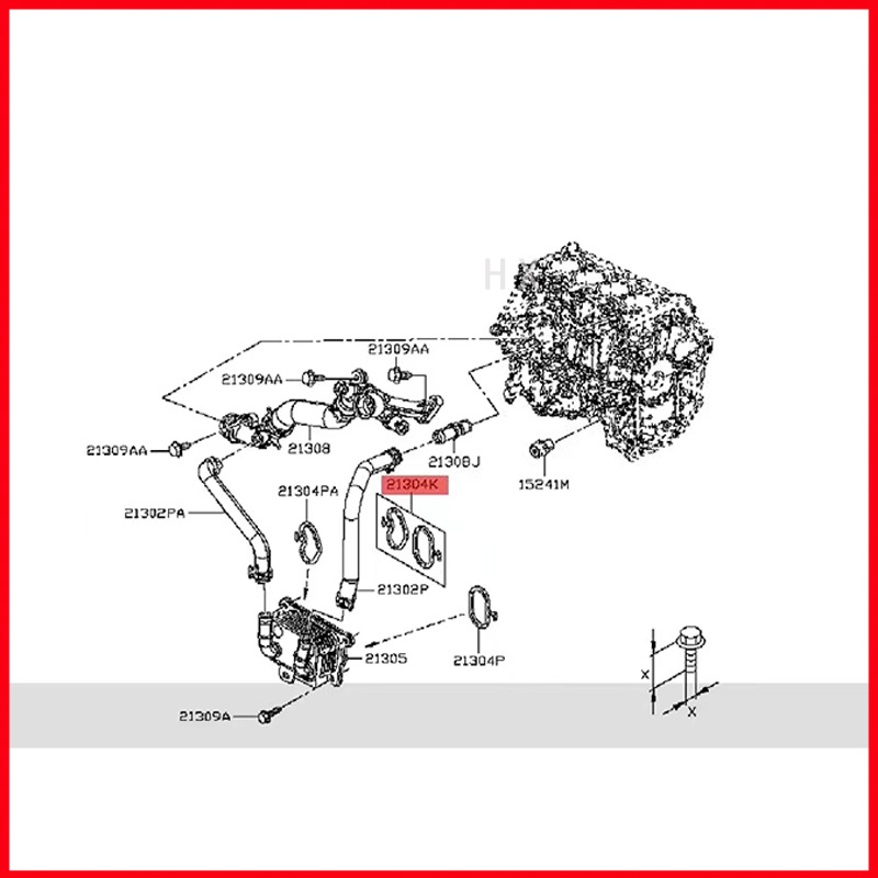 适用于日产逍客HRA2雷诺卡缤机油散热器密封垫2726R 21304-00Q0C-阿里巴巴