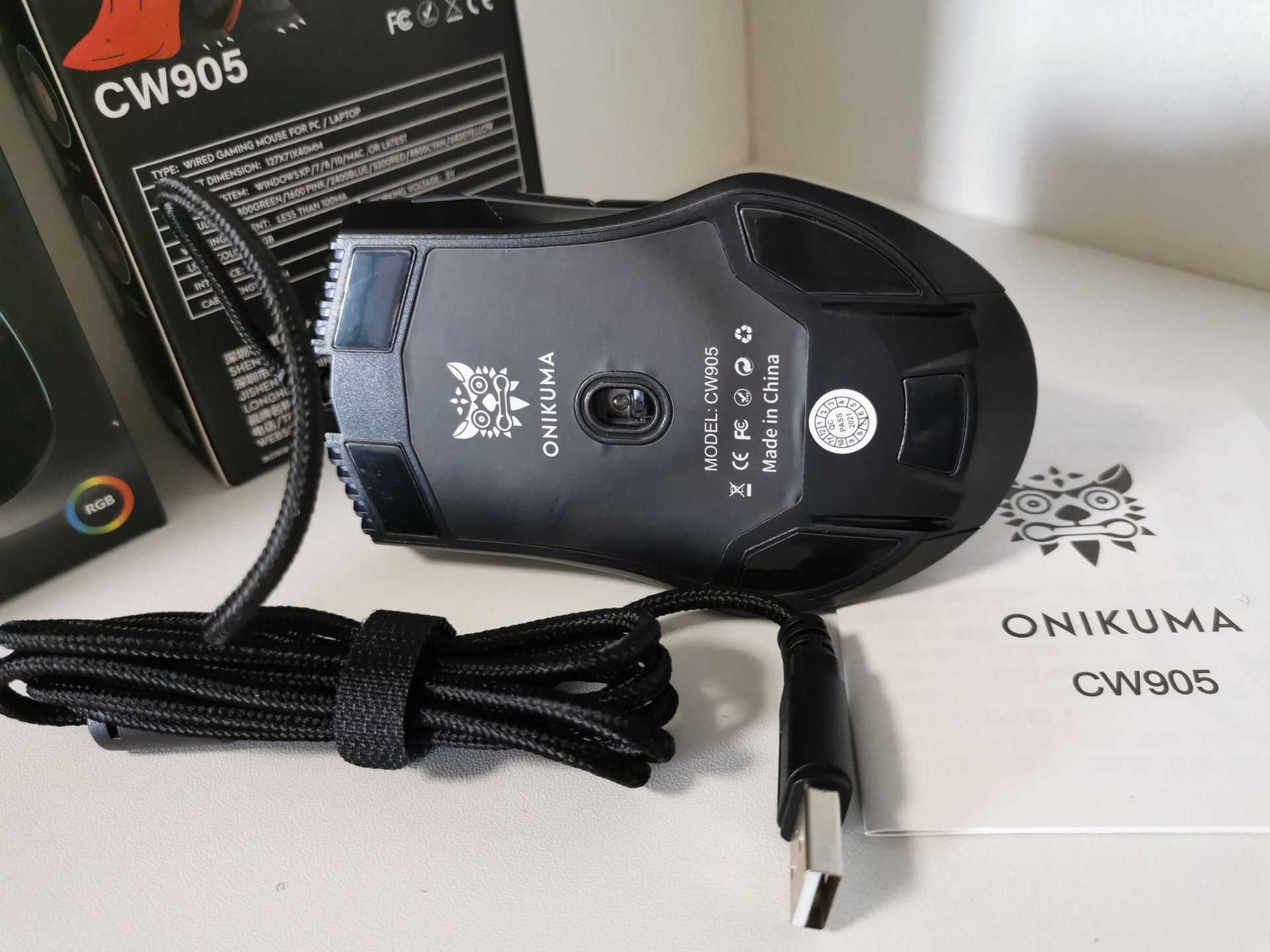 跨境新品 ONIKUMA CW905有线鼠标游戏电竞鼠标七档DPI可调RGB发光-阿里巴巴