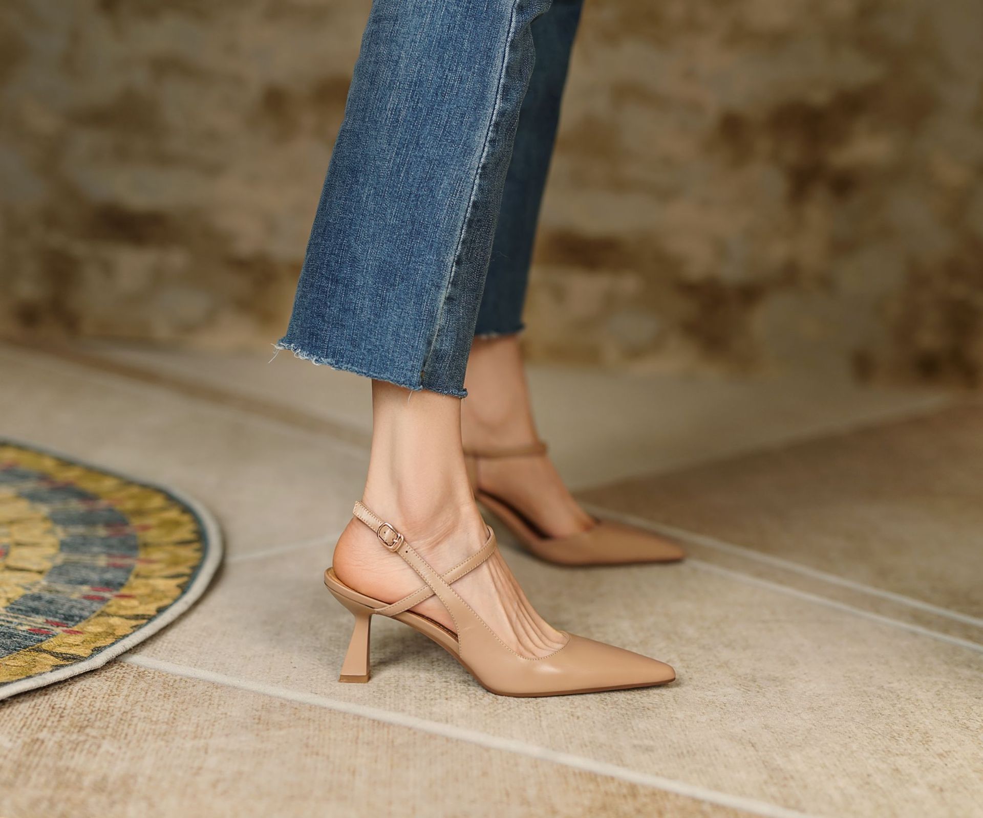 CHIKO Alena Pointy Toe Stiletto Slingback Shoes