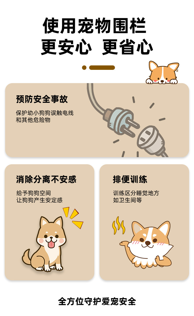 狗围栏室内全景透明亚克力拼接隔离栅栏可视宠物狗笼子家用小型犬-阿里巴巴