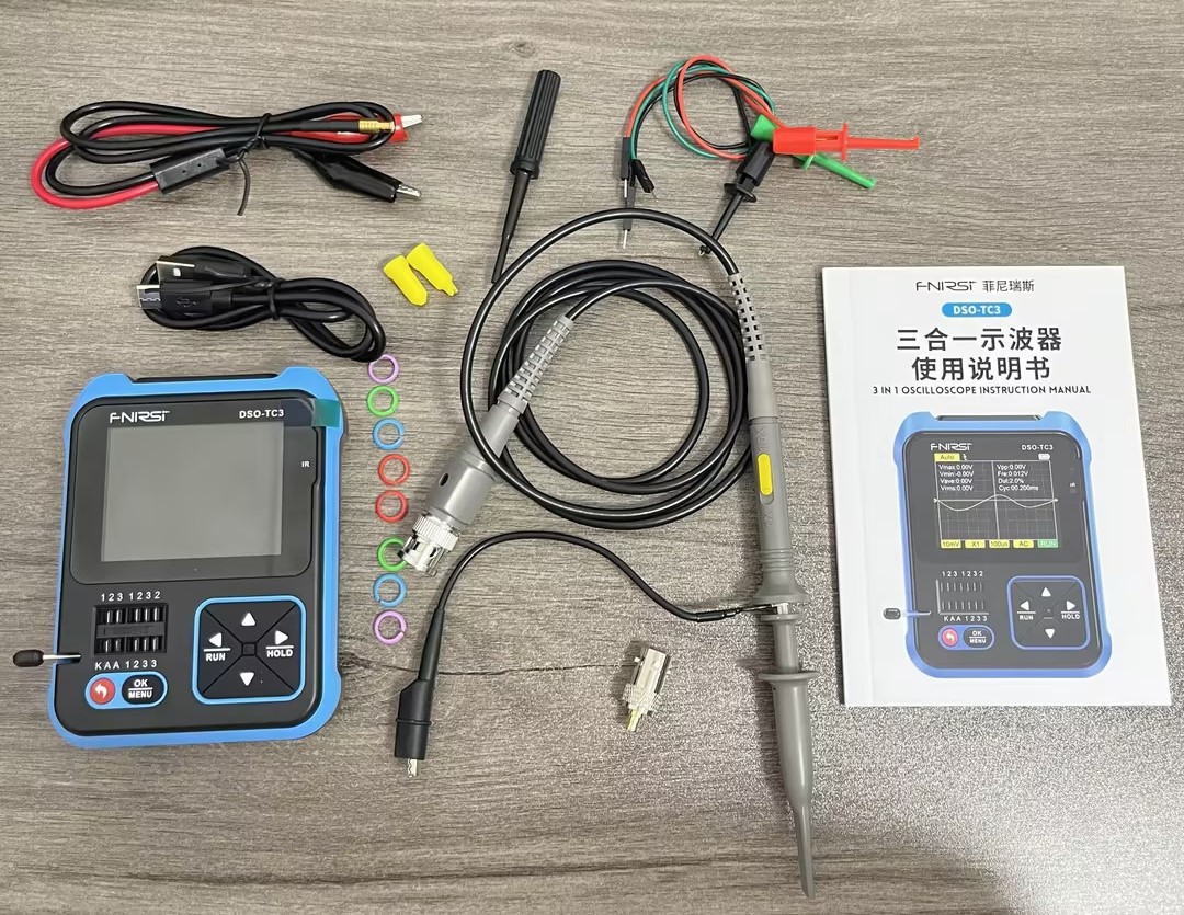 FNIRSI 数字示波器DSO-TC3晶体管测试仪LCR表三合一便携式手持小-阿里巴巴