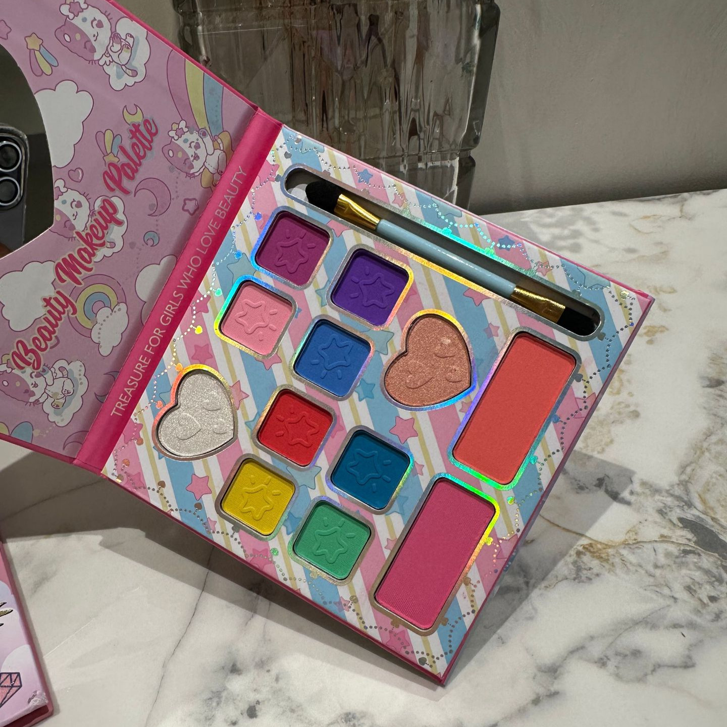 外贸跨境俄罗斯热销小本眼影盘哑光珠光带刷子彩妆盘-阿里巴巴