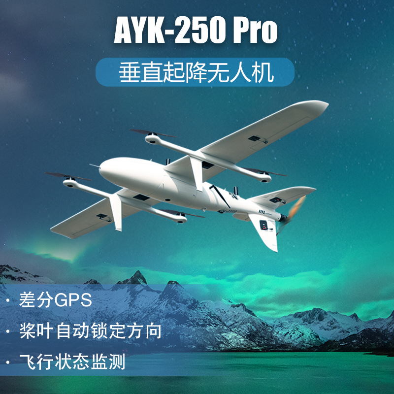 Foxtech AYK-250 PRO 垂直起降 Vtol 复合翼 长航时 巡检测绘 无-阿里巴巴