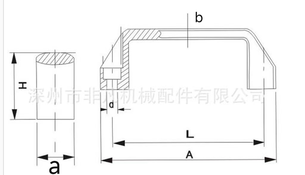 塑料拉手方形拉手JB/T7274.7-94中心孔距L90L120L180型手柄 方拉-阿里巴巴