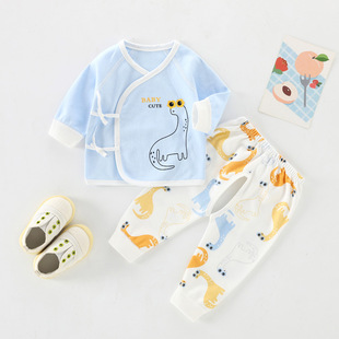 新生儿春秋季系带套装婴儿秋冬长袖内衣衣服初生儿宝宝四季和尚服-阿里巴巴