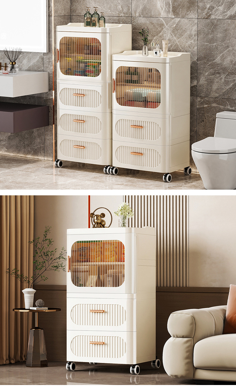 35面宽浴室杂物单开门收纳柜卫生间加厚抽屉式收纳柜纸巾置物架子-阿里巴巴